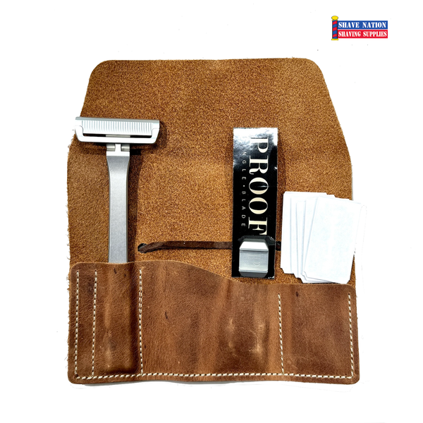 PROOF SELECT Aluminum Single Edge Safety Razor & Stand | Shave Nation Shaving Supplies®