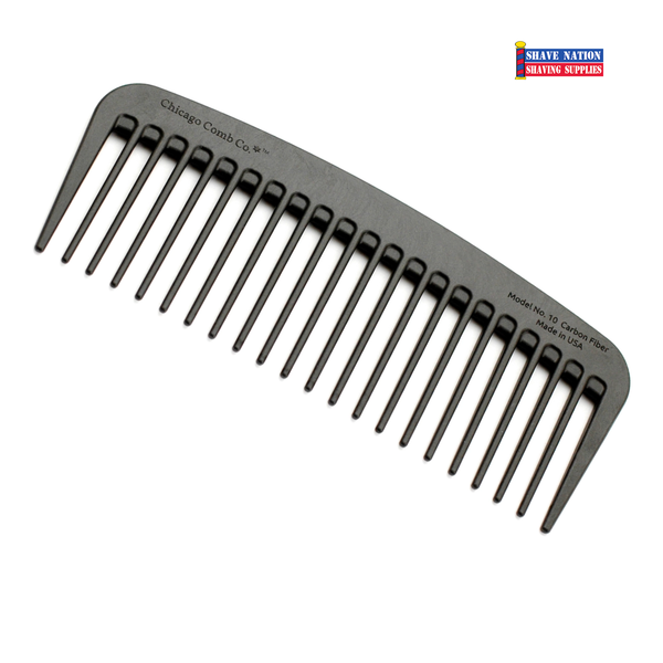 Chicago Comb No. 10 Carbon Fiber | Shave Nation Shaving Supplies®