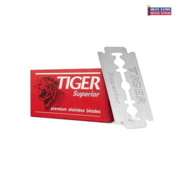 Tiger Superior Premium Stainless DE Blades 5 Pack | Shave Nation ...