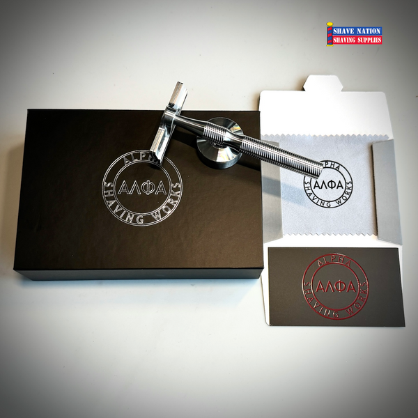 Alpha Spirit AC Single Edge Razor with Stand and Gift Box | Shave ...