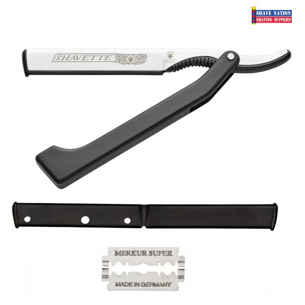 Dovo Replaceable Blade Shavette type Straight Razor Black | Shave ...