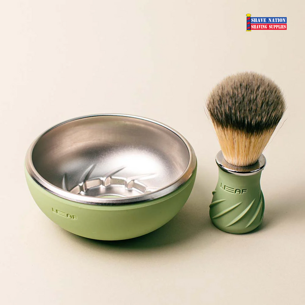 NEW! Leaf Shave Bowl and Brush Set | Shave Nation Shaving Supplies®