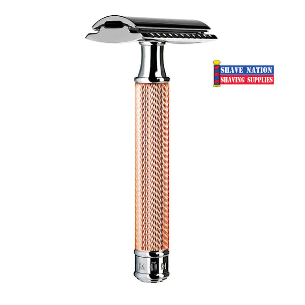 Muhle Double Edge DE Safety Razor Closed Comb Rosegold R89 | Shave ...