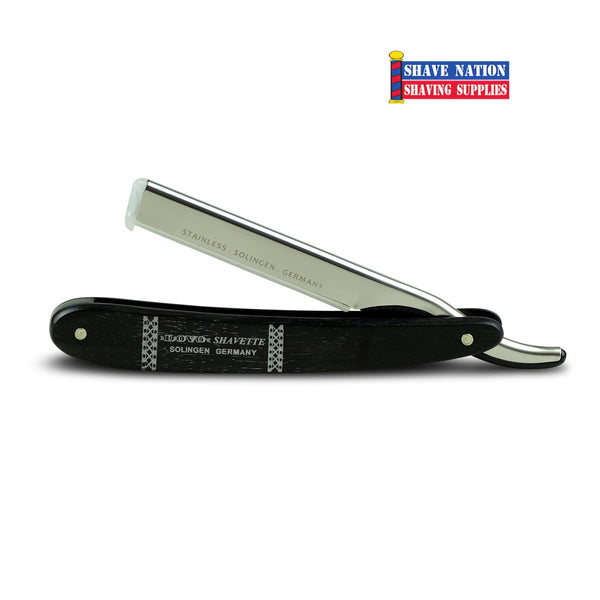 Dovo Shavette Razor Stainless Steel with Ebony Wood Handles | Shave ...